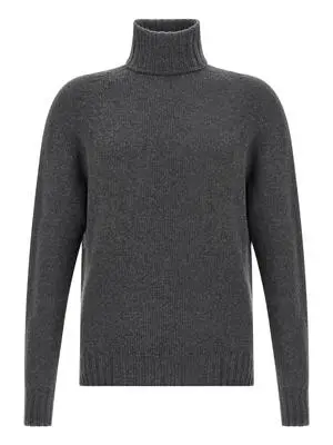 MA'RY'YA MA'RY'YA Virgin Wool And Cashmere Blend High Neck Sweater Gray