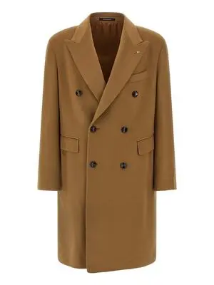 Tagliatore TAGLIATORE Londra Double-Breasted Wool Coat Beige
