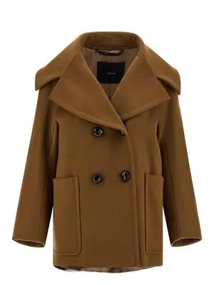 Max Mara Mario Double Breasted Coat - Brown