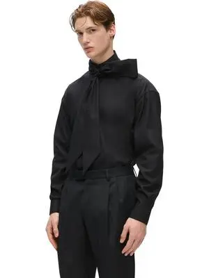 Karl Lagerfeld Kl Studio Tie-neck Shirt - Black