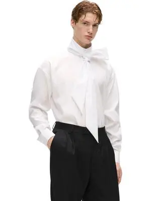 Karl Lagerfeld Kl Studio Tie-neck Shirt - White