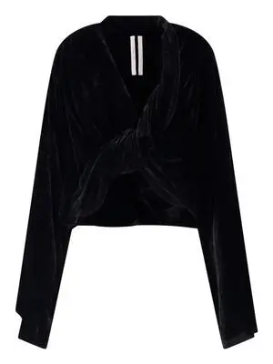 Rick Owens Viscose Silk Twist Top - Black