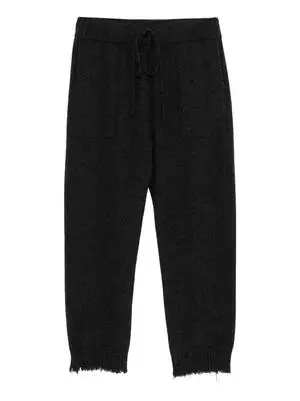 UMA WANG Ankle-length Knit Trousers With Drawstring Waist - Grey