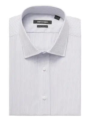 INDOCHINO Helston Anti-wrinkle Pinstripe Shirt - Gray