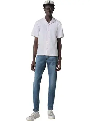 INDOCHINO Queenhill Vintage Pattern Red And White Camp Shirt Red