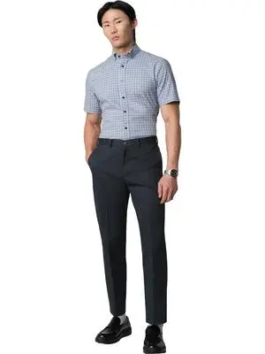 INDOCHINO Paddington Check Twill Casual Shirt - Blue
