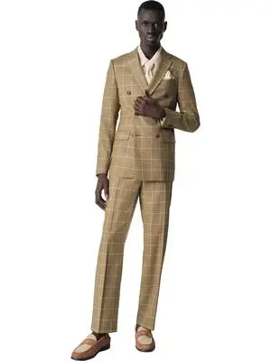 INDOCHINO Queensbury Check Blazer - Camel