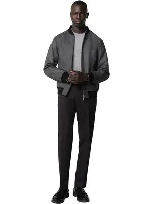 INDOCHINO Heartford Herringbone Bomber Jacket - Gray