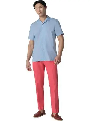 INDOCHINO Queniborough Micro Floral Light Camp Shirt - Blue