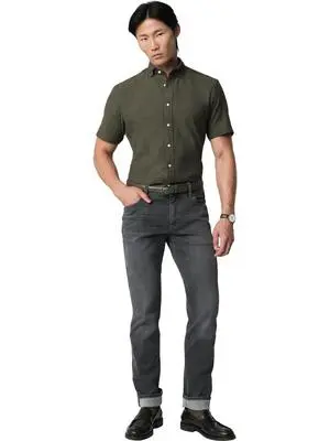 INDOCHINO Harwell Flannel Stretch Casual Shirt - Olive