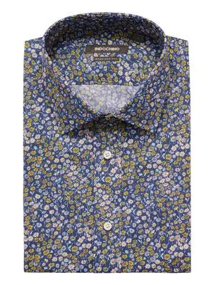 INDOCHINO London Daisy Print Shirt - Blue