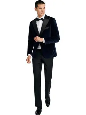 INDOCHINO Harford Velvet Dinner Jacket - Navy