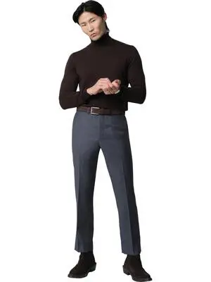 INDOCHINO Paxton Check Wool Trousers - Blue