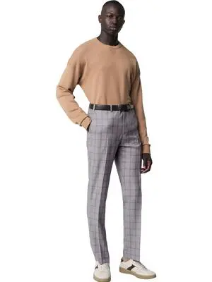 INDOCHINO Indochino Paxton Check Wool Trousers Gray