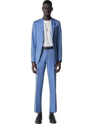 INDOCHINO Modica Herringbone Light Suit - Blue