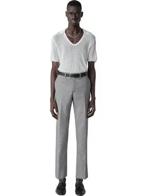 INDOCHINO Indochino Montella Wool Cotton Silk Light Pants Gray
