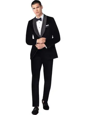 INDOCHINO Harford Velvet Tuxedo Suit - Black