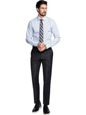 INDOCHINO Indochino Hemsworth Charcoal Wool Trousers Gray
