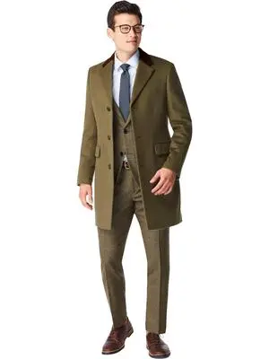 INDOCHINO Huntley Olive Chesterfield Overcoat - Green