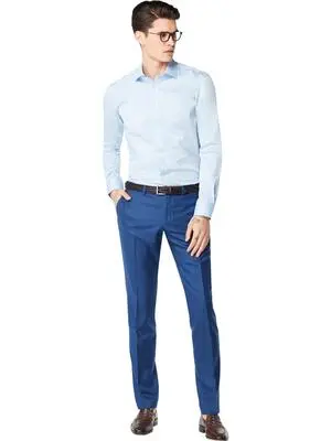 INDOCHINO Sharkskin Tailored Pants - Blue