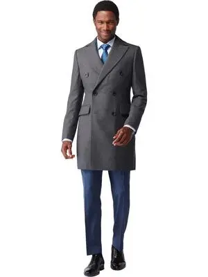INDOCHINO Hatton Twill Overcoat - Gray