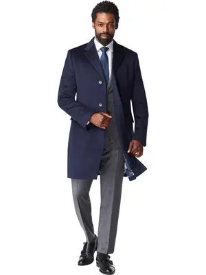 INDOCHINO Indochino Heartford Quilted Overcoat Navy