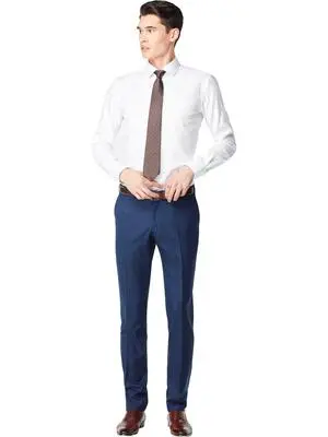 INDOCHINO Hayle Sharkskin Trousers - Blue
