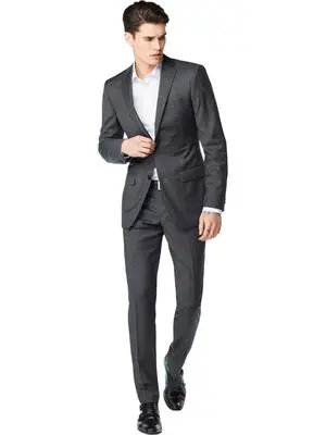 INDOCHINO Hemsworth Prince Of Wales Charcoal Suit - Gray