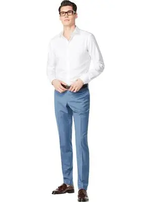 INDOCHINO Hemsworth Tailored Wool Pants - Blue