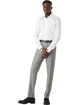 INDOCHINO Kelbrook Check Light Wool Pants - Gray