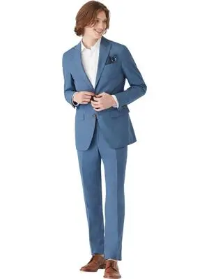 INDOCHINO Kelly Wool Silk Stone Blazer - Blue
