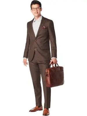 INDOCHINO Prescot Herringbone Dark Blazer - Brown