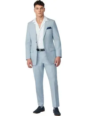INDOCHINO Kettering Glen Check Light Suit - Blue