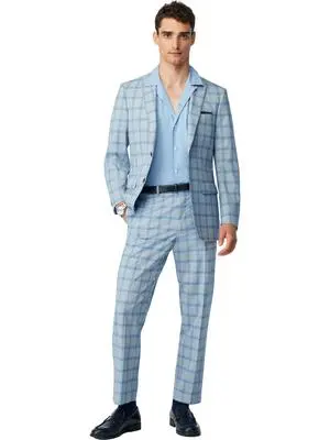 INDOCHINO Kettering Plaid Light Suit - Blue