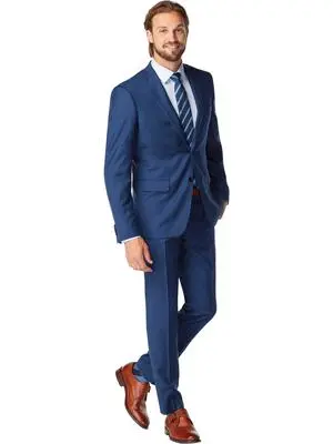 INDOCHINO Harrogate Glen Check Navy Suit - Blue