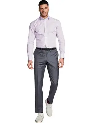 INDOCHINO Hemsworth Tailored Wool Pants - Gray