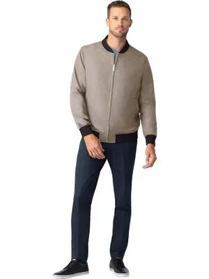 INDOCHINO Hayward Flannel Bomber Jacket - Brown