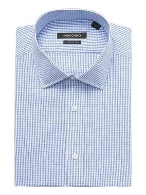 INDOCHINO Harlow Microcheck Shirt - Blue