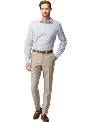 INDOCHINO Stockport Wool Linen Pants - Sand