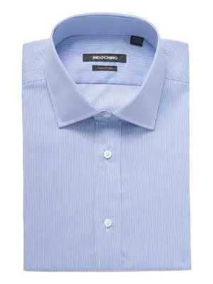 INDOCHINO Hyde Stripe Dark Shirt - Navy
