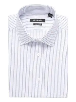 INDOCHINO Denton Stripe Navy Shirt - Blue