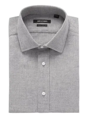 INDOCHINO Glynn Brushed Melange Light Shirt - Gray