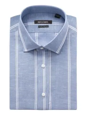 INDOCHINO Kenley Wide Stripe Shirt - Blue