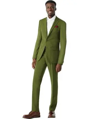 INDOCHINO Howell Wool Stretch Suit - Olive
