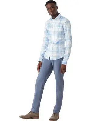 INDOCHINO Kirkley Plaid Light Casual Shirt - Blue