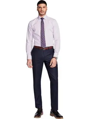 INDOCHINO Harrogate Midnight Cashmere Blend Wool Pants - Blue