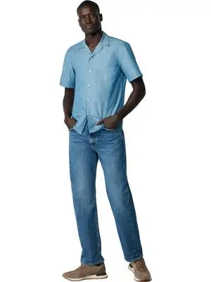 INDOCHINO Lea Washed Light Camp Shirt - Blue