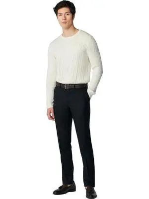 INDOCHINO Haddington Wool Silk Tailored Pants - Black
