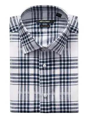 INDOCHINO Kirkley Plaid Shirt - Navy