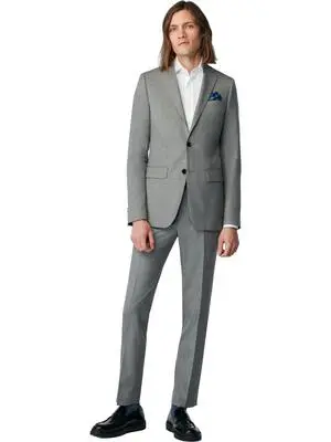 INDOCHINO Haddington Wool Silk Light Blazer - Gray